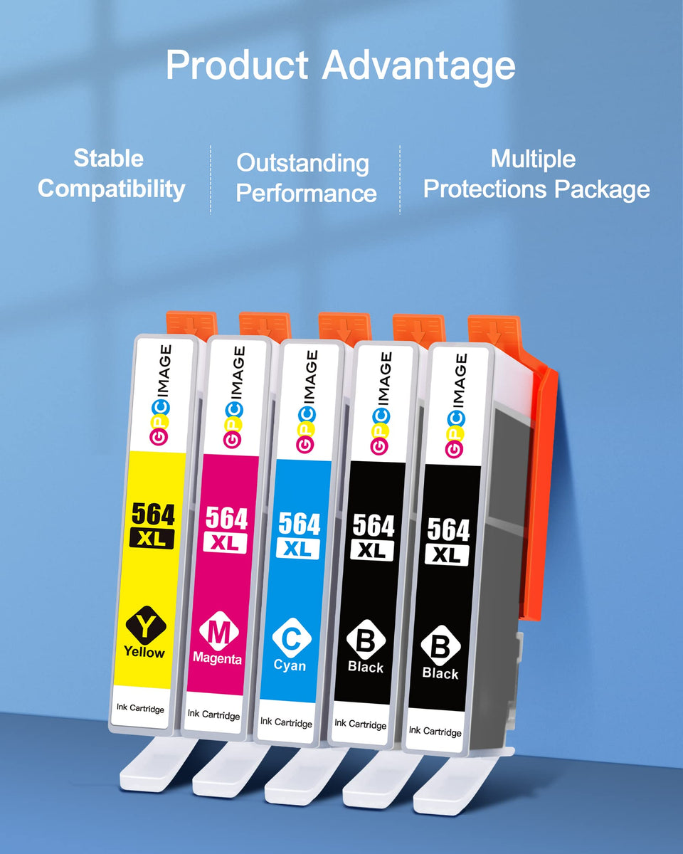 GPC Image Compatible Ink Cartridge Replacement for HP 564XL 564 XL Com ...